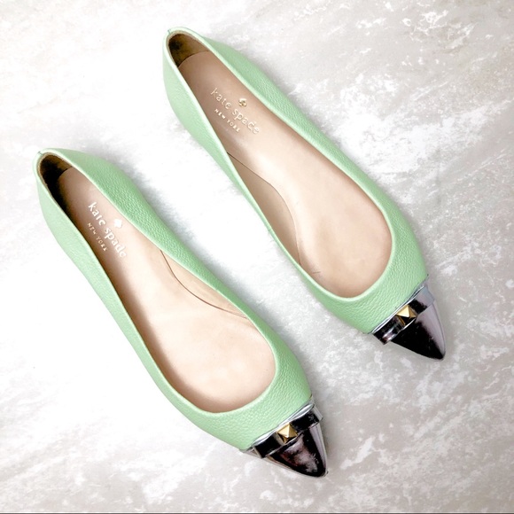 kate spade | Shoes | Kate Spade Ginny Too Flat Sage Silver | Poshmark